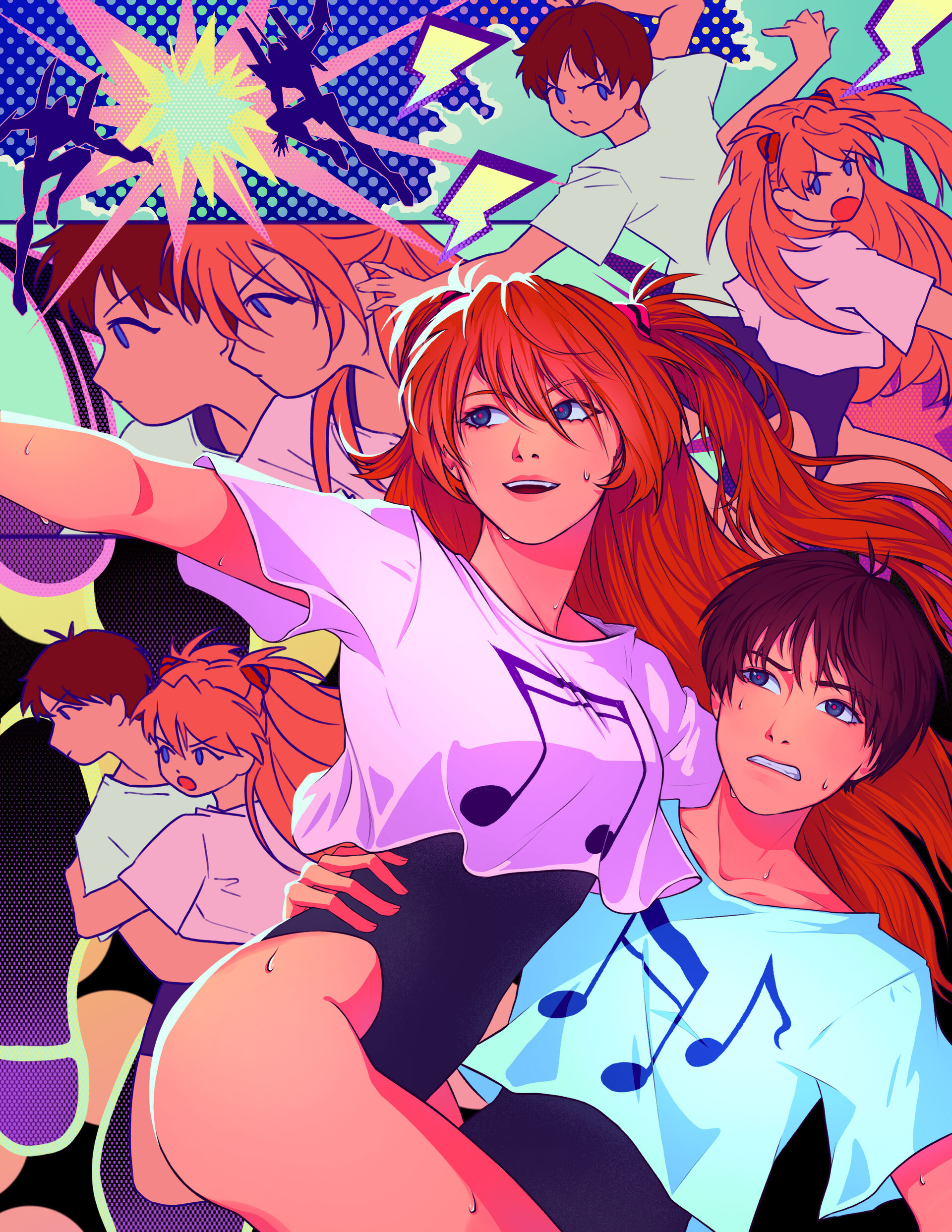 ArtStation - Dance Dance Evangelion!