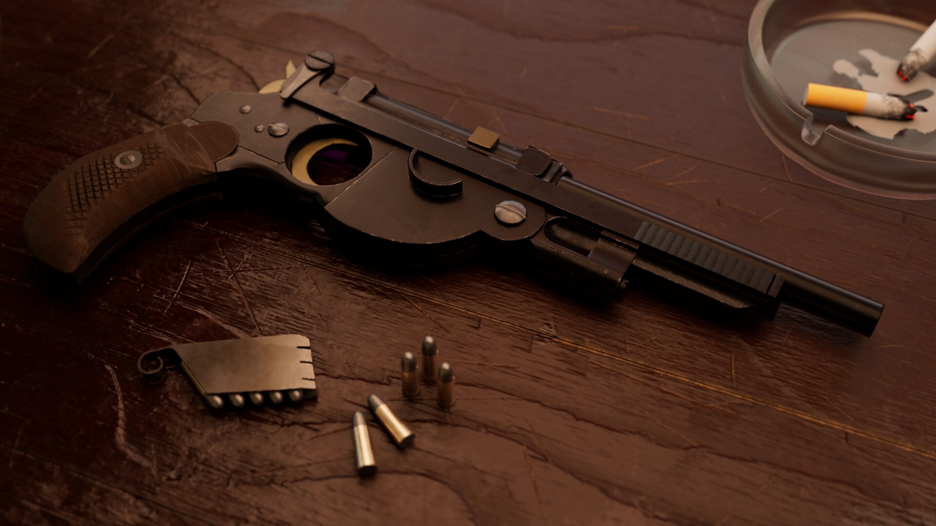 ArtStation - Bergmann Schmeisser Model1 Game ready