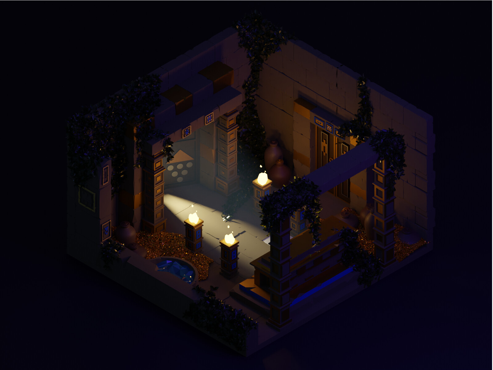 ArtStation - Aztec-Inspired Burial Chamber