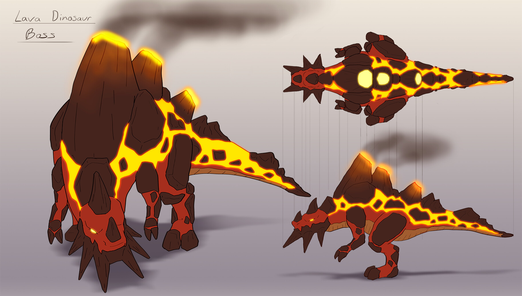 ArtStation - Ice & Lava Dinosaurs