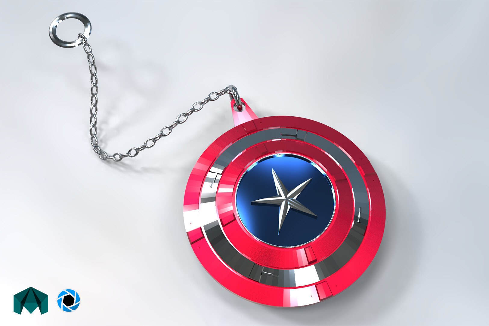 ArtStation - Captain America Key Chain.