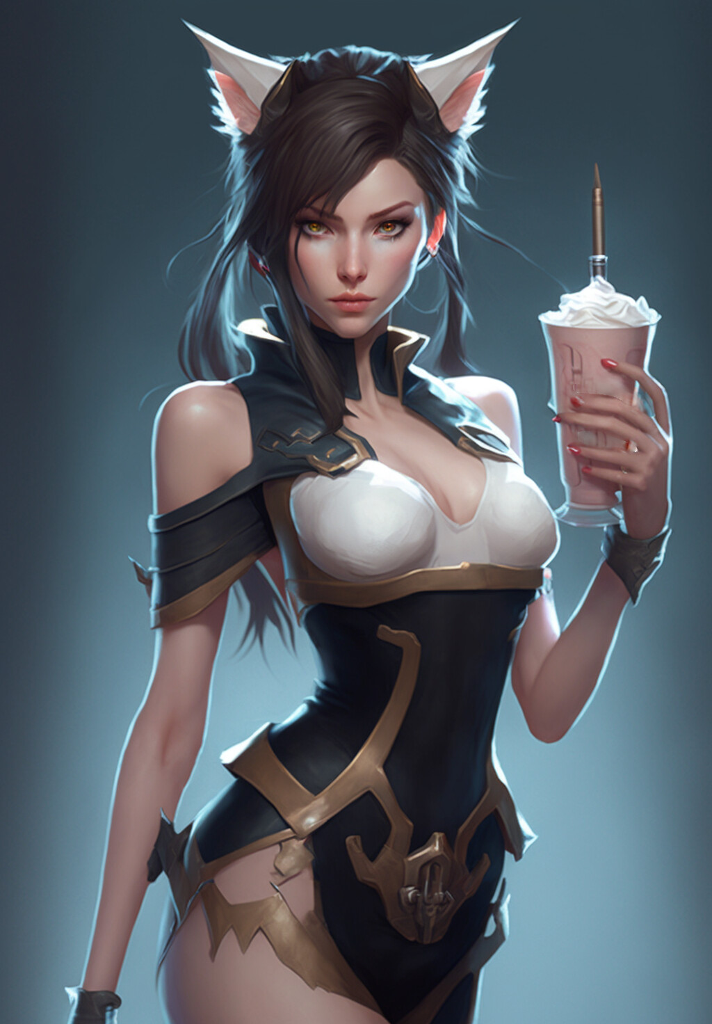 ArtStation - ahri league of legends got milk