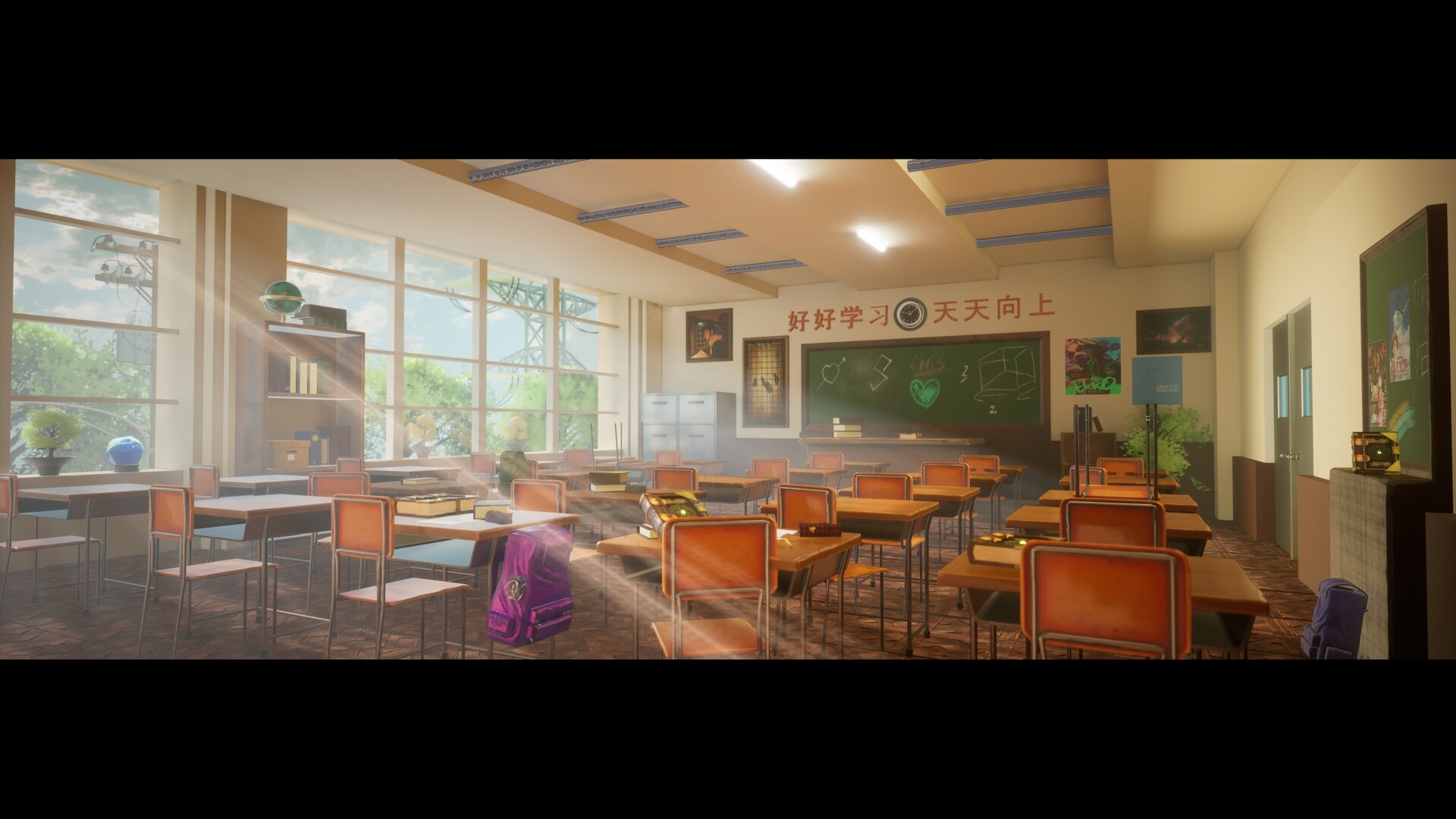 ArtStation - Stylized Classroom