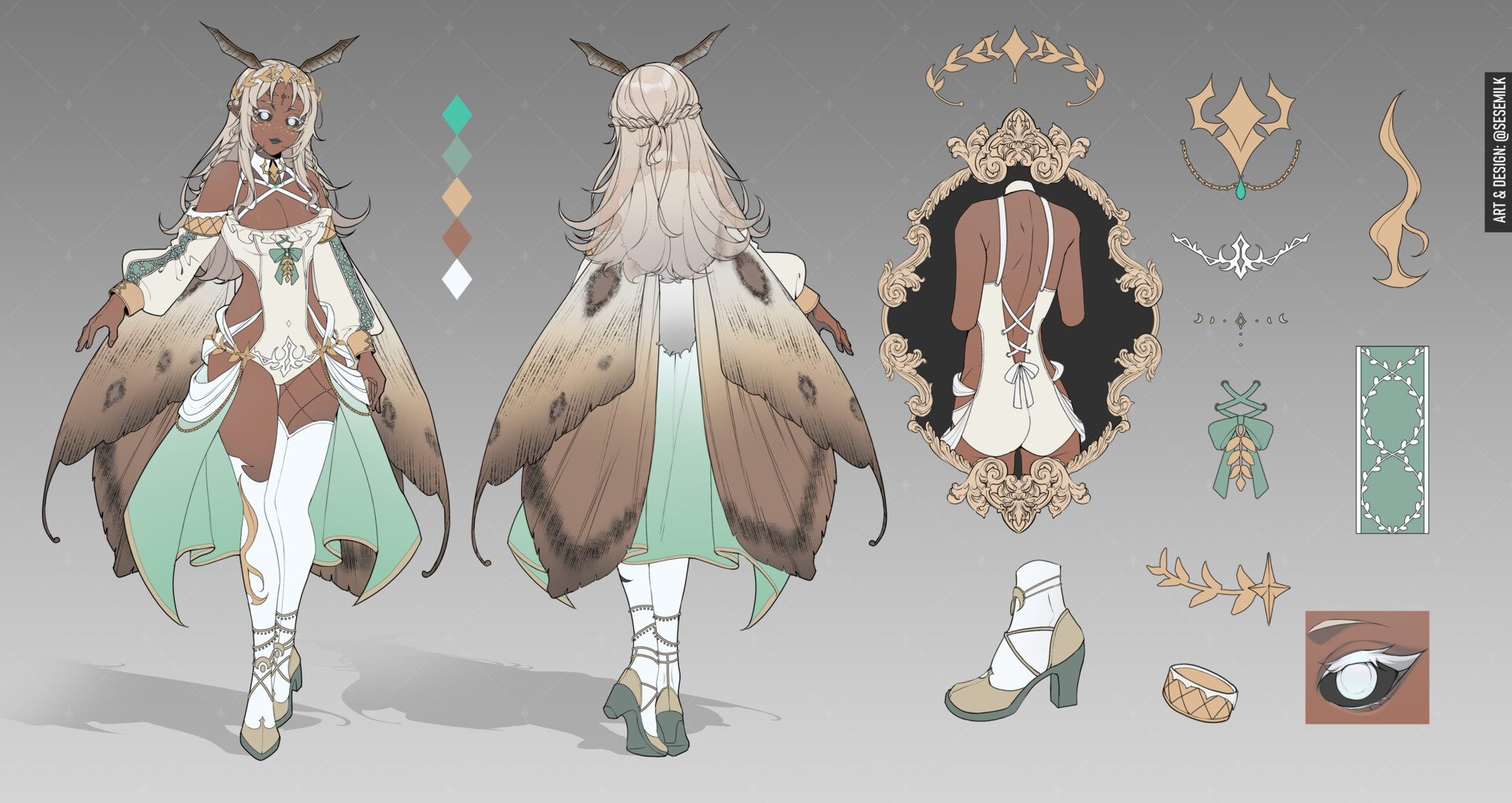 ArtStation - Pine Reference sheet and Character Design Commission