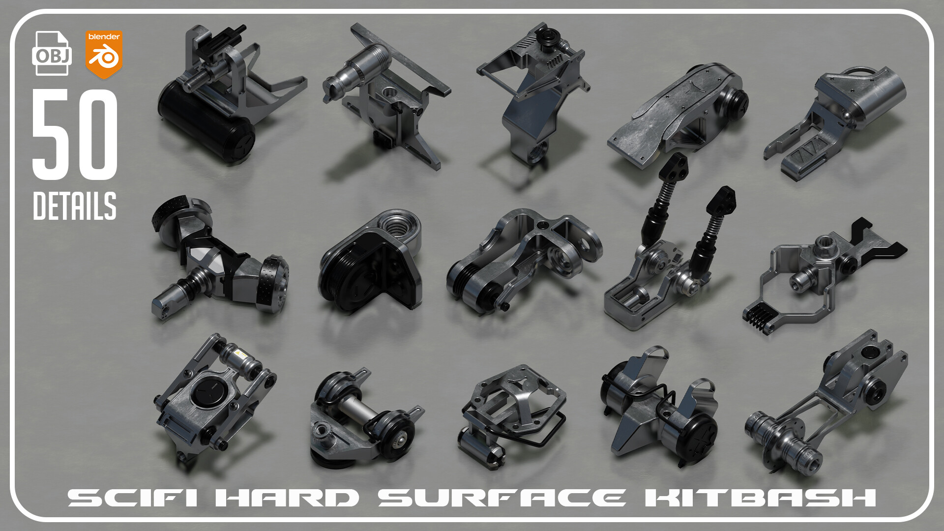 ArtStation - Sci-Fi Hard Surface KITBASH 50 DETAILS