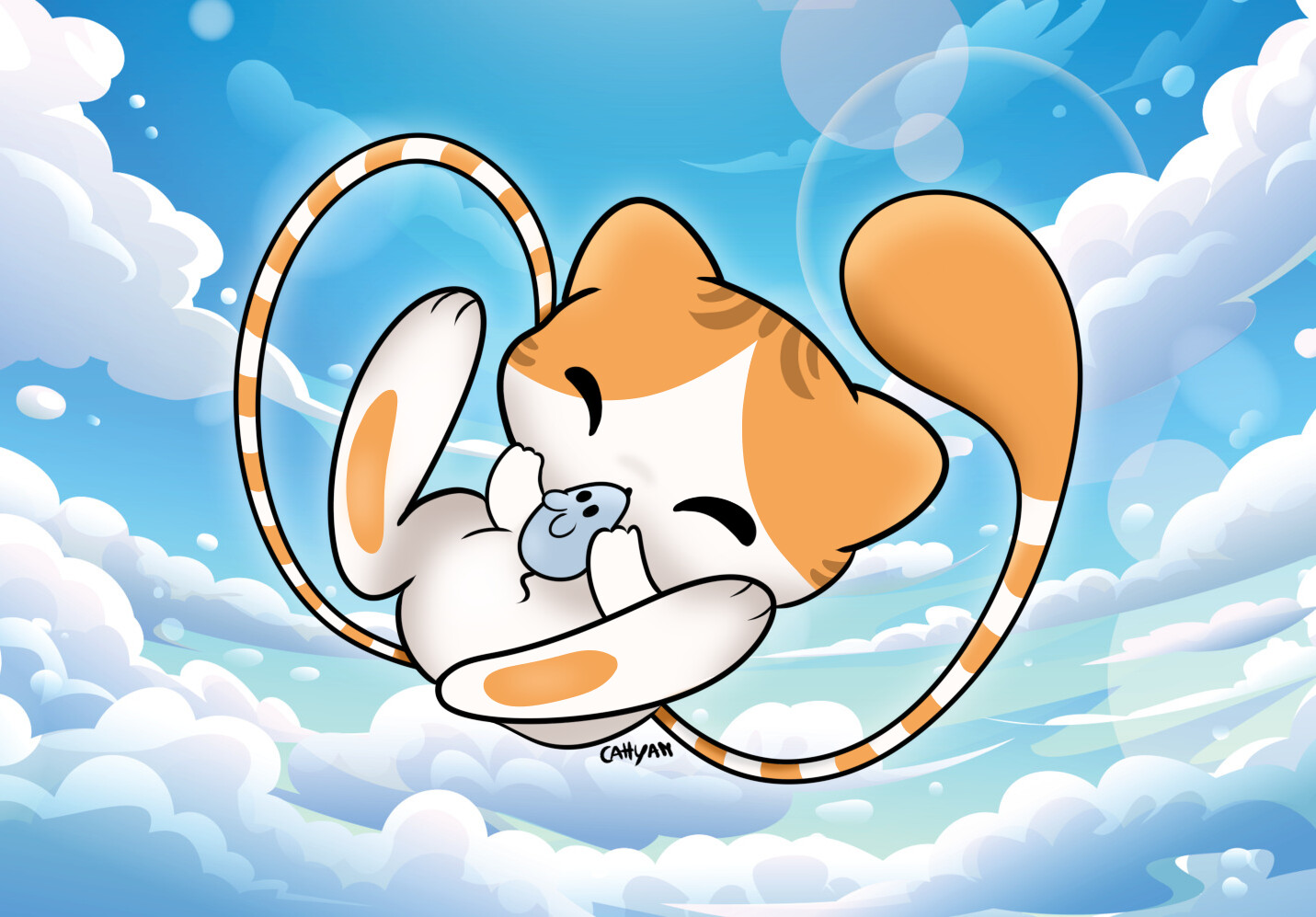 ArtStation - I made this pokémon based on my kitty Mew!