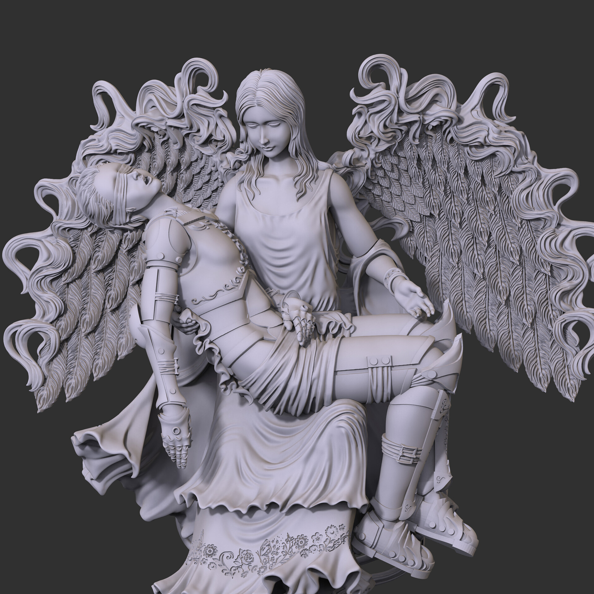 ArtStation - 3D Game Assets 3D Printed Models Angel Figures
