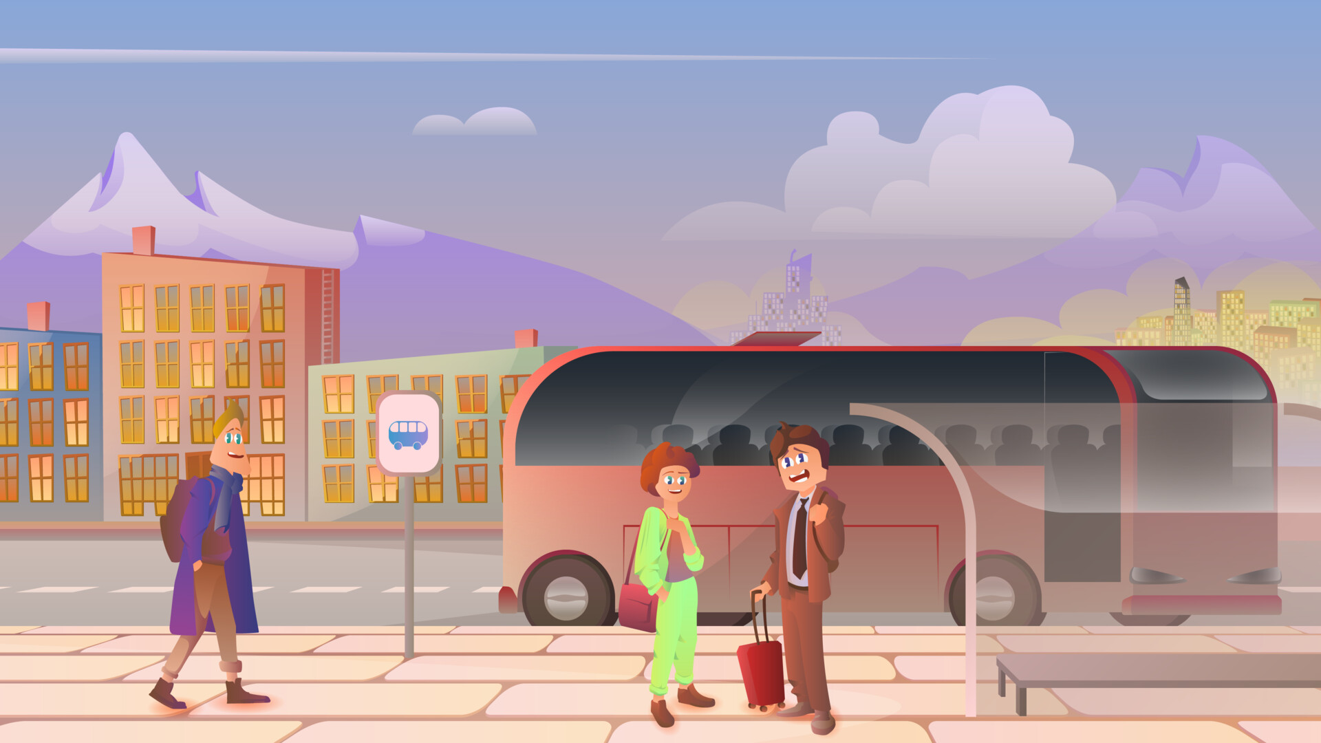 ArtStation - Bus stop