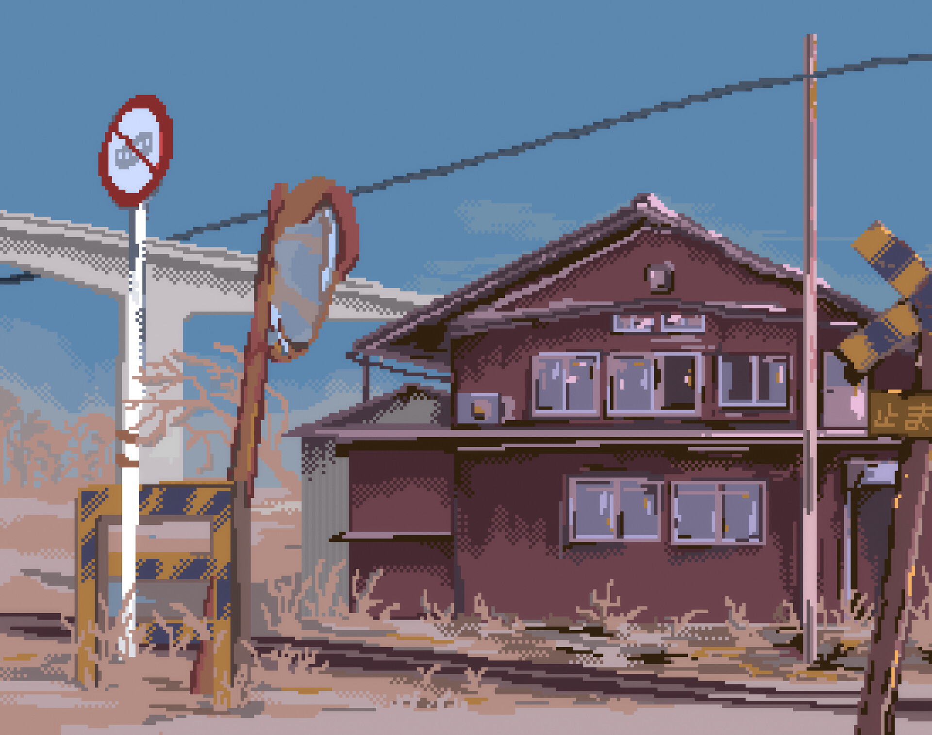 ArtStation - japanese house. pixel art