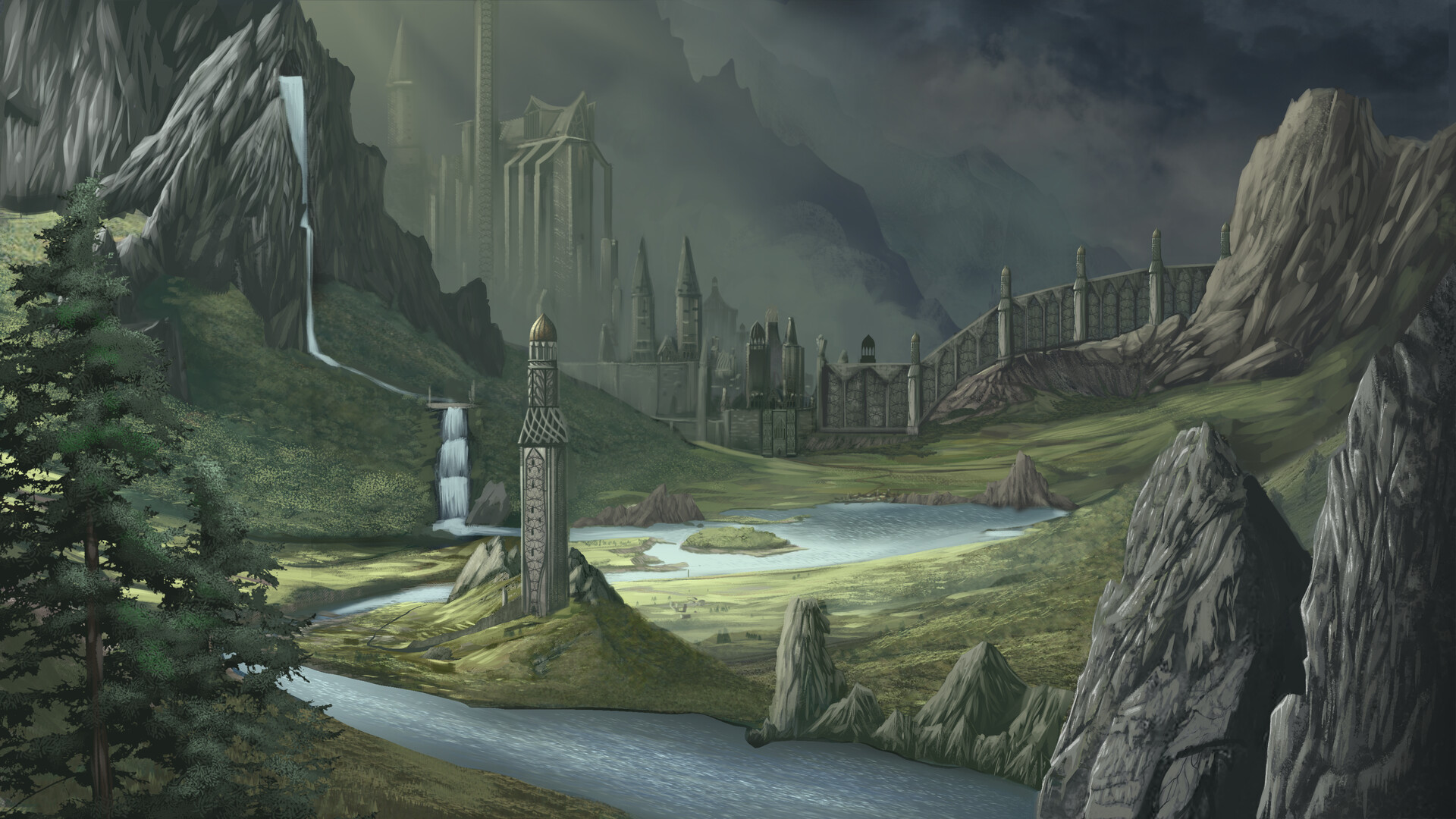 ArtStation - Barad Ethel home of the Noldor