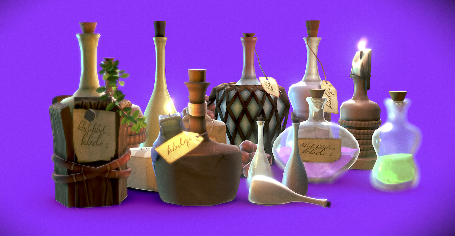 ArtStation - Fantasy bottles