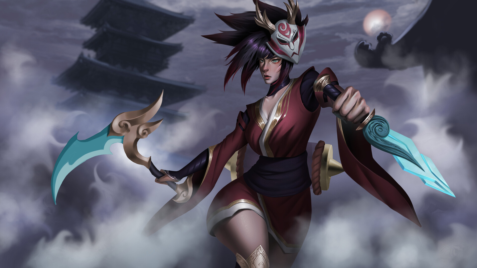 Blood Moon Akali Splash Art