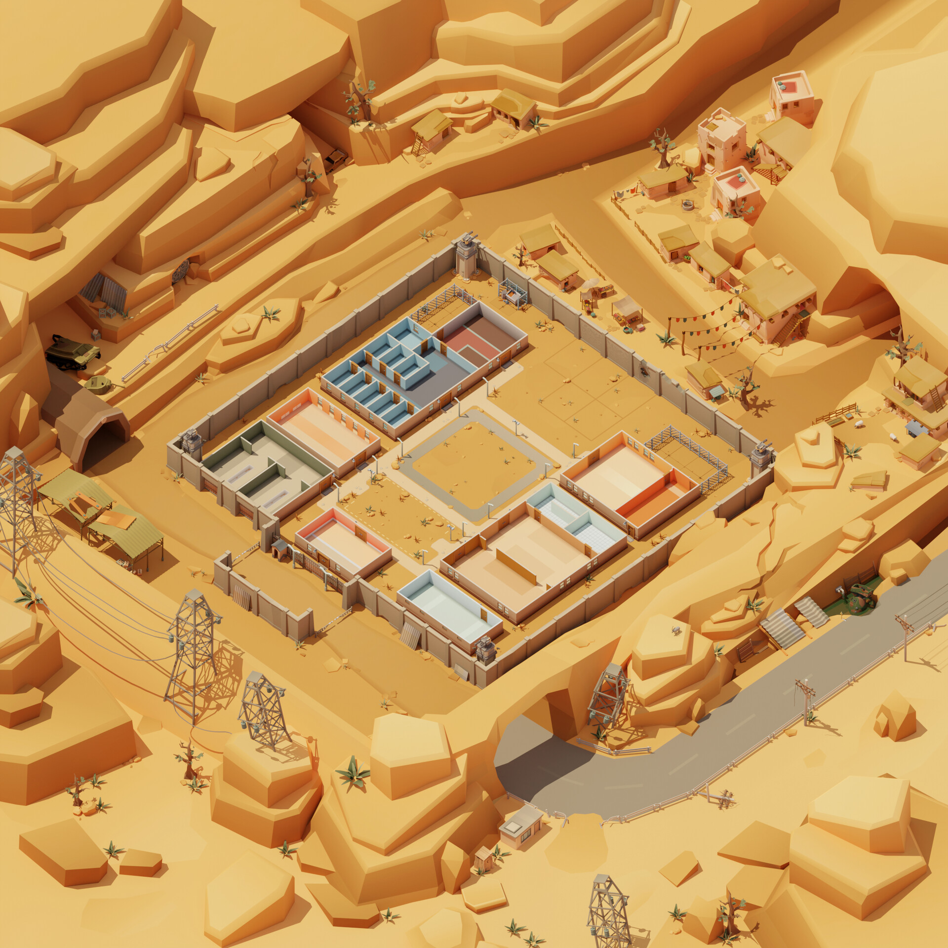 ArtStation Military Base In The Desert ArtStation Military Base In The Desert