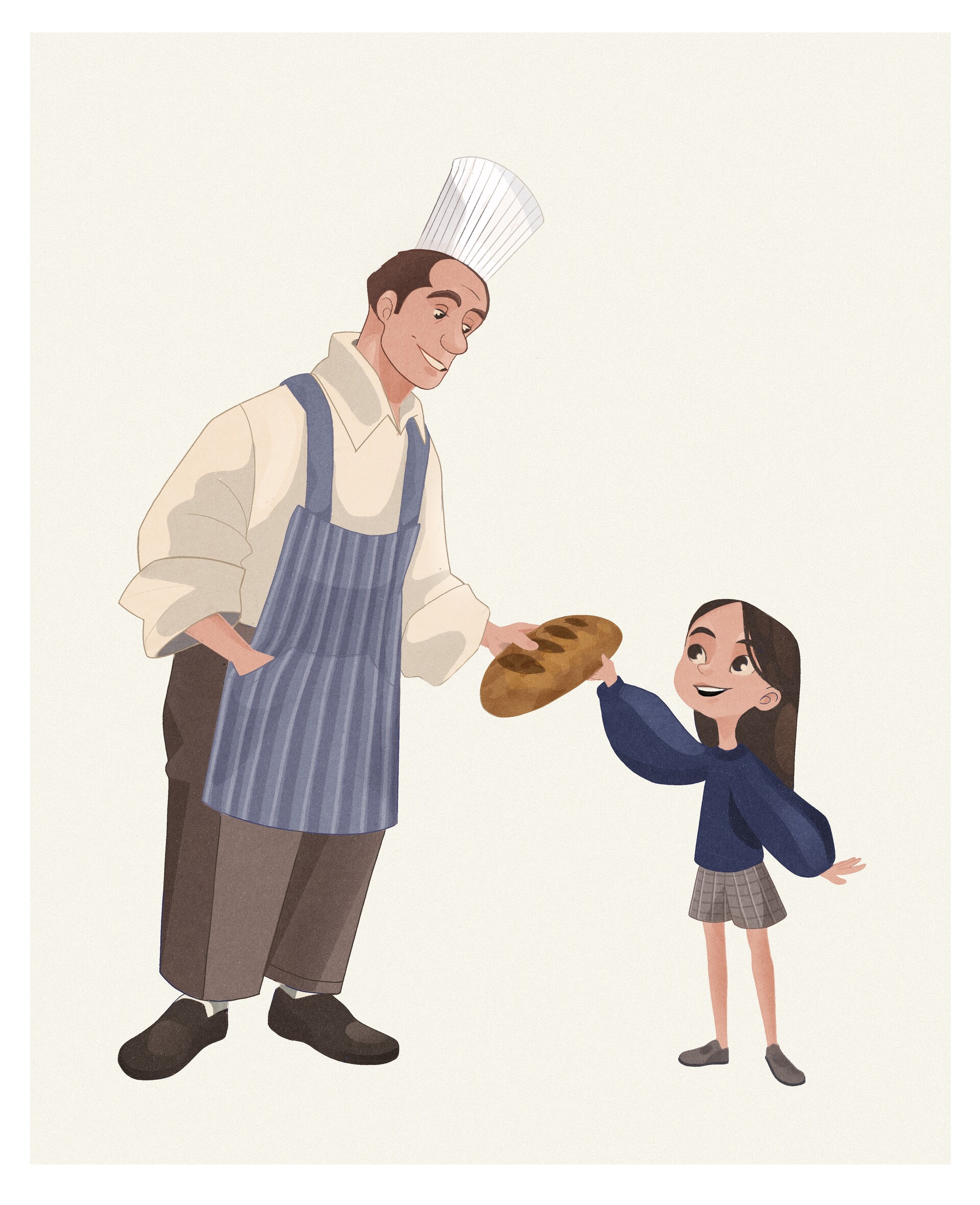 ArtStation - Character Designs. Baker and a girl