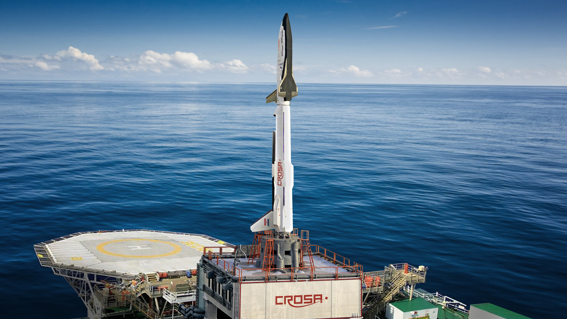 ArtStation - CROSA Spaceplane TSTO floating launch platform