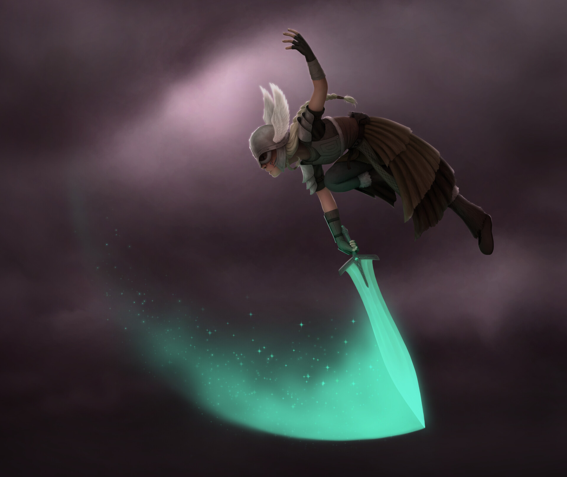 ArtStation - Moonlight Sword Valkyrie