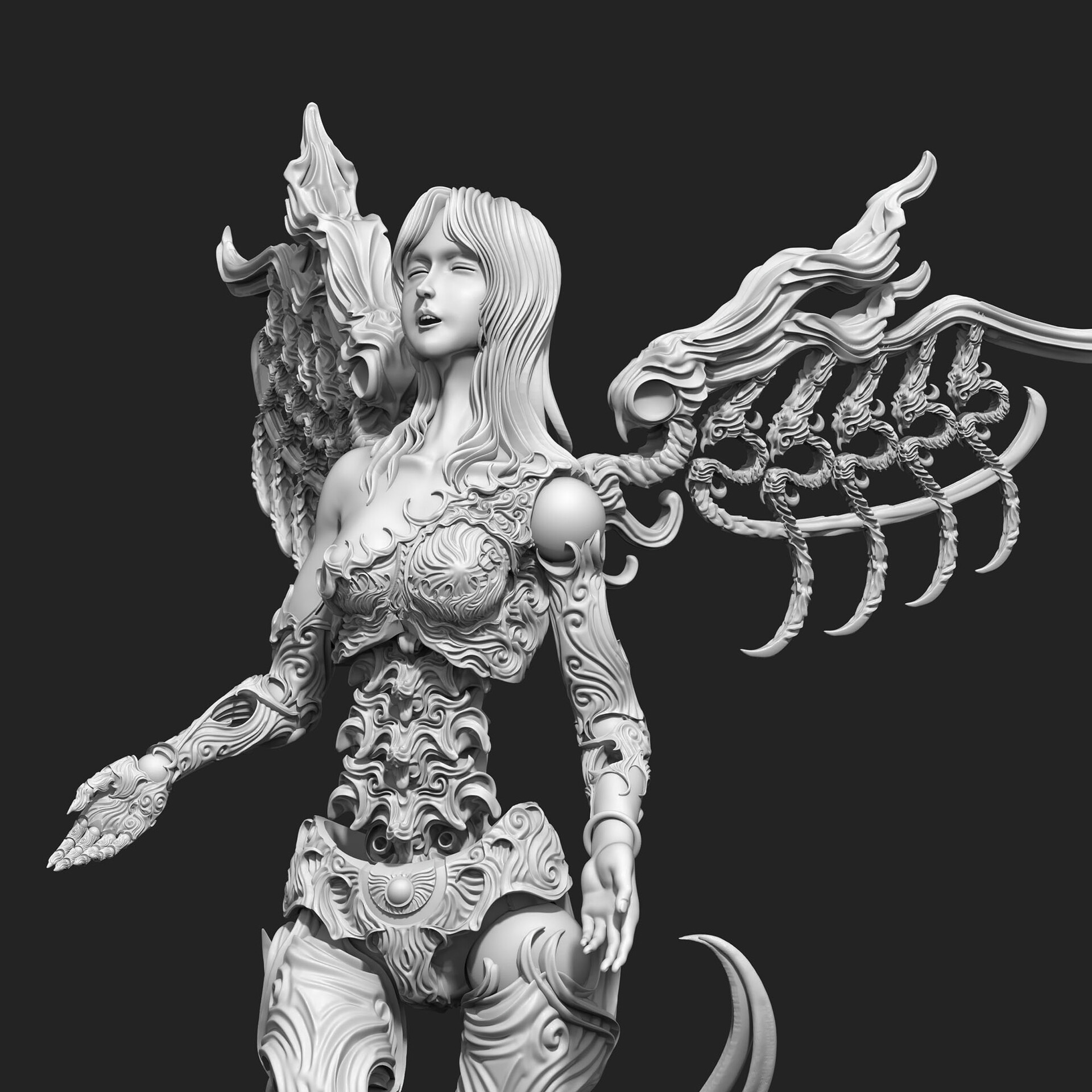 CGmaker-yuki - 3D Game Assets 3D Printed Models Angel Figures