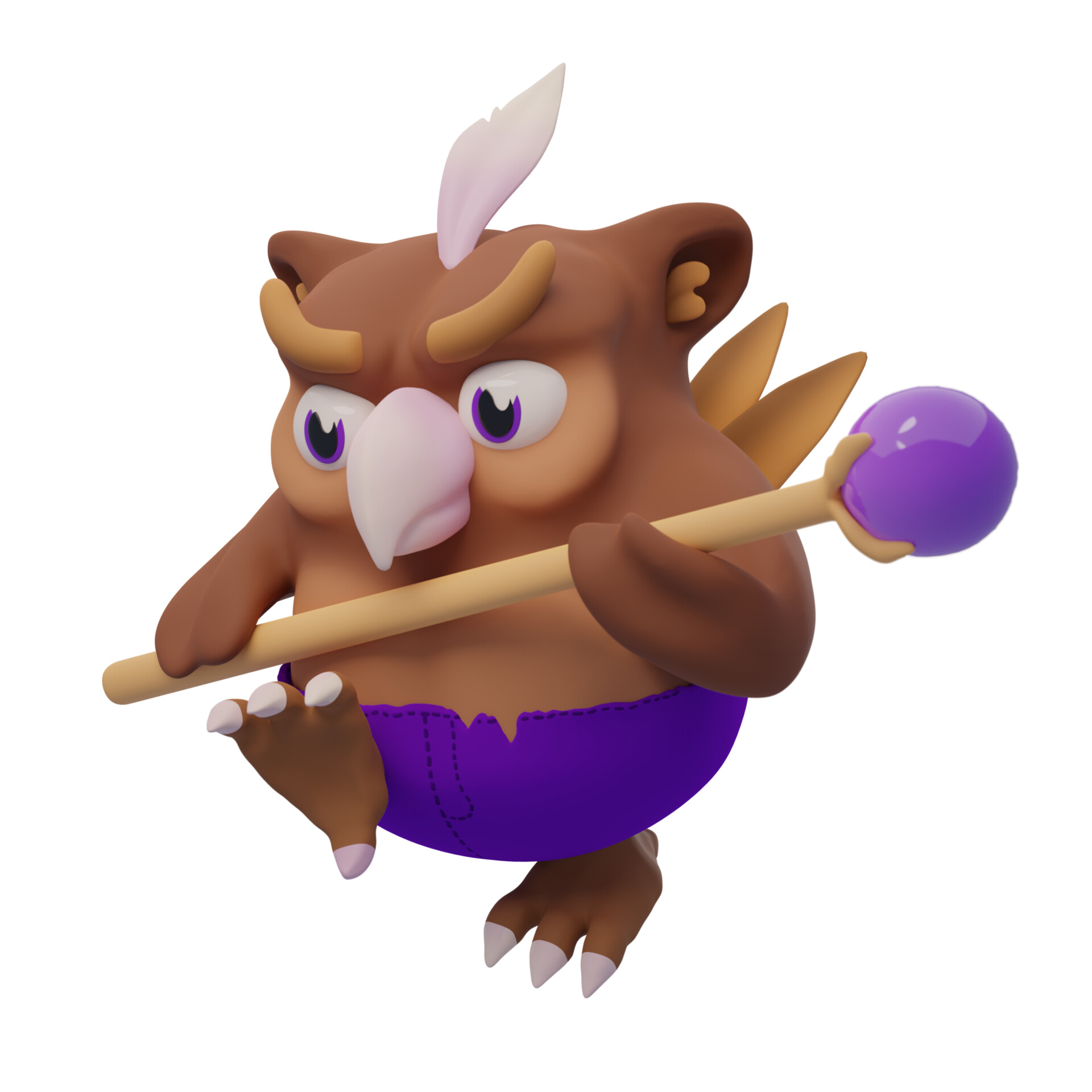 ArtStation - Owl Wizard (Based on 2D concept)