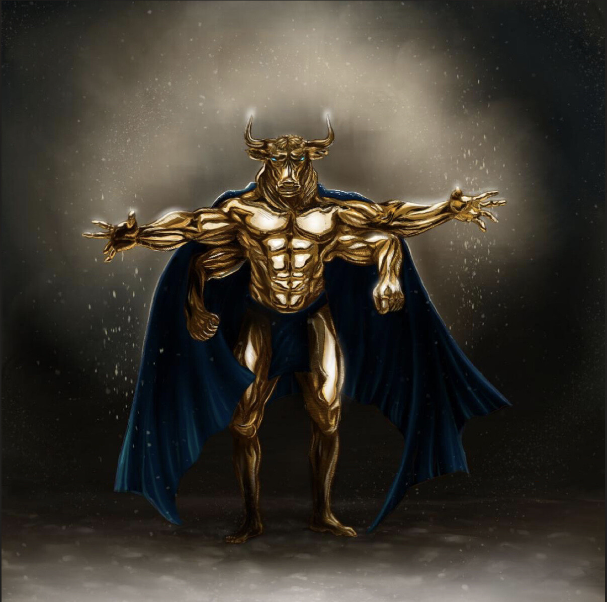 ArtStation - Gold Minotaur Deity