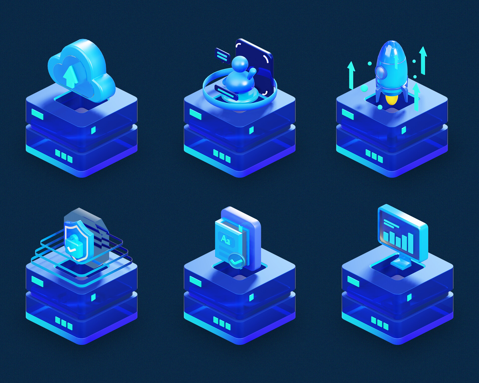 ArtStation - Tech-business 3D icon