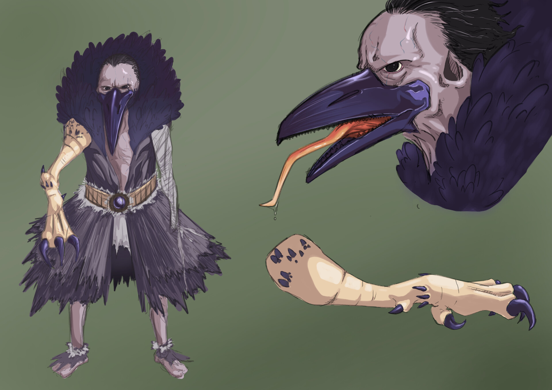 ArtStation - False Kenku Character Sheet