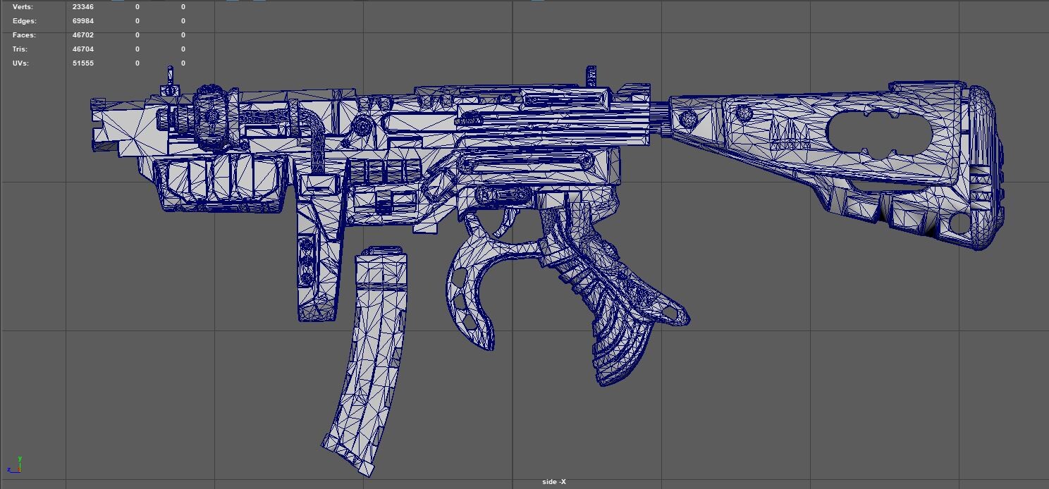 J.R. Wells - Embattled Cyber SMG Original Game Model / Original Concept