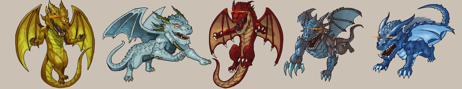 ArtStation - DND Dragons Set 4