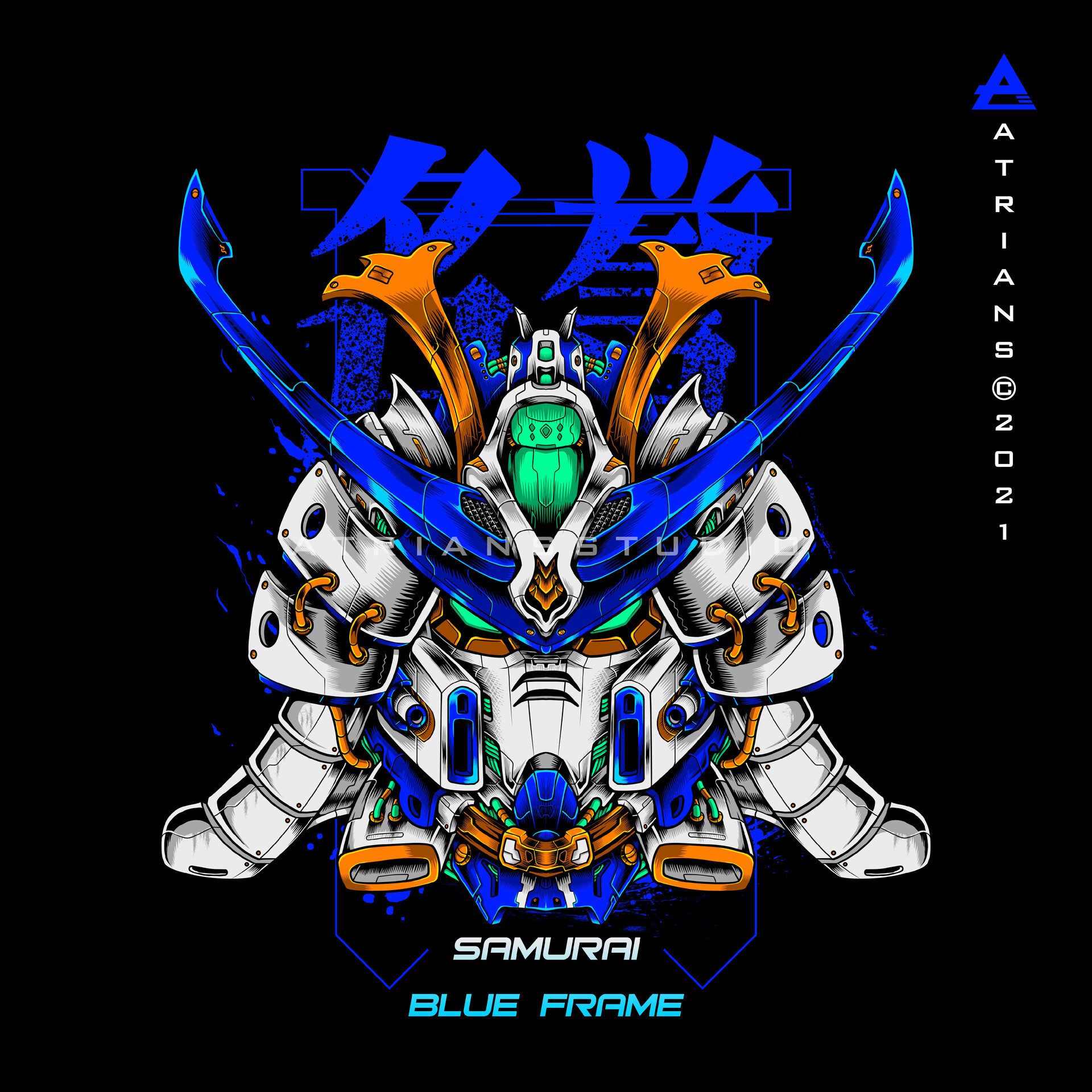 ArtStation - Samurai Blue Frame