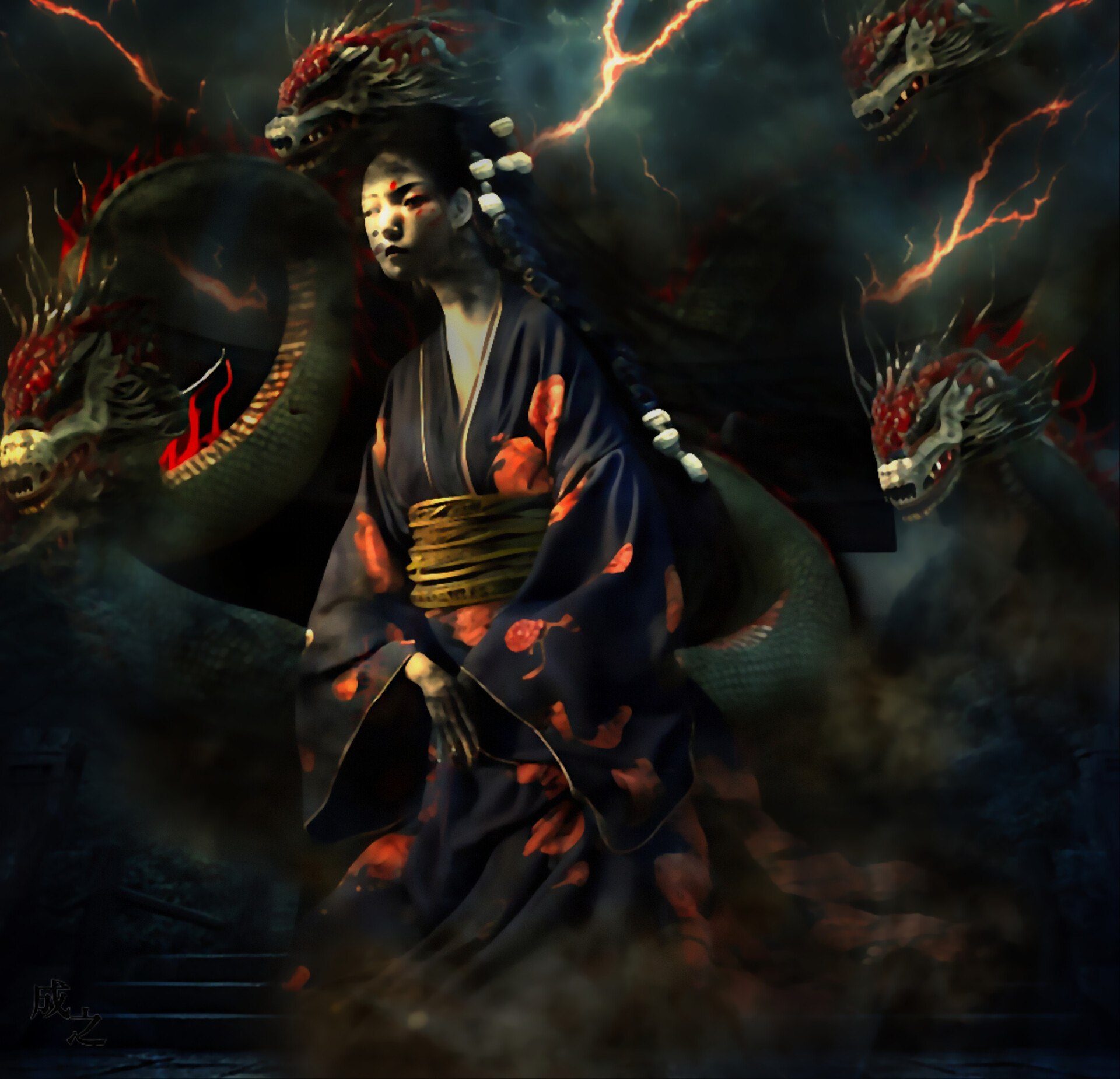 ArtStation - Iwanaga-Hime 2 ( from Japanese Traditional KABUKI " Nihon ...