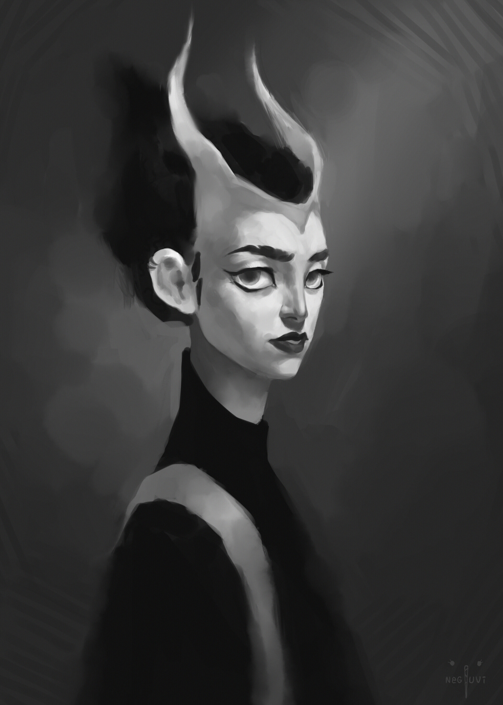 ArtStation - BW portrait