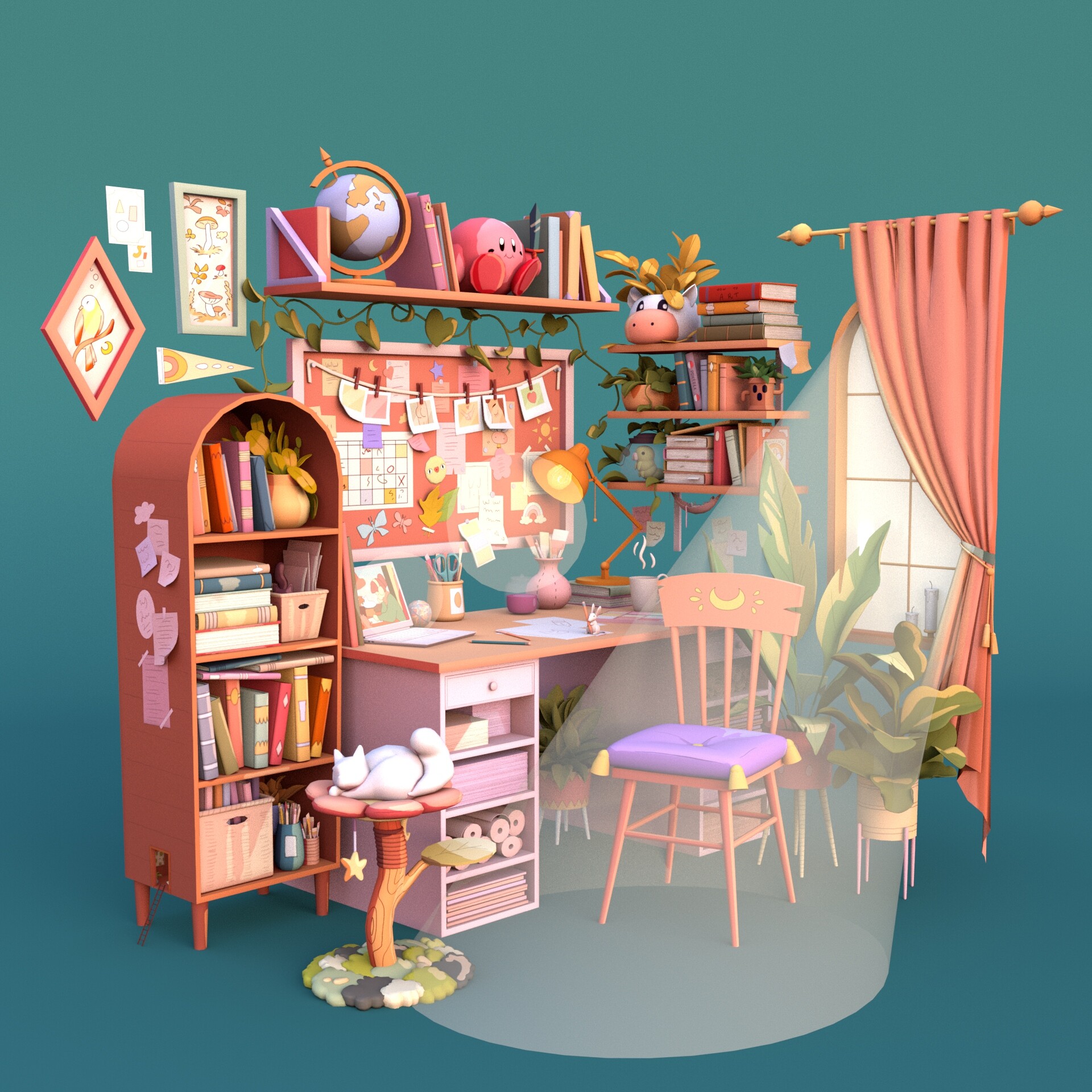 ArtStation - Cozy workspace