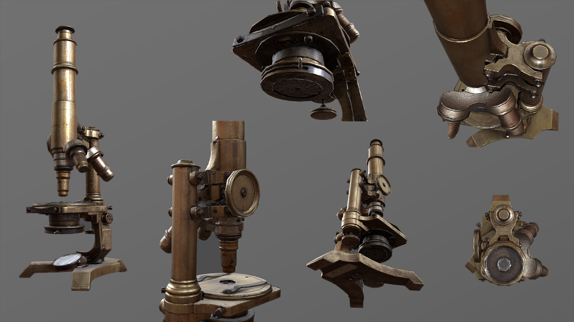 ArtStation - Retopology - Microscope 3D Model