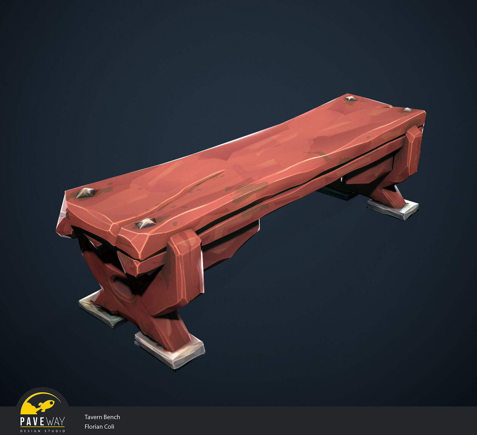 Florian Coli - Tavern Props - Stylized 3D Bench
