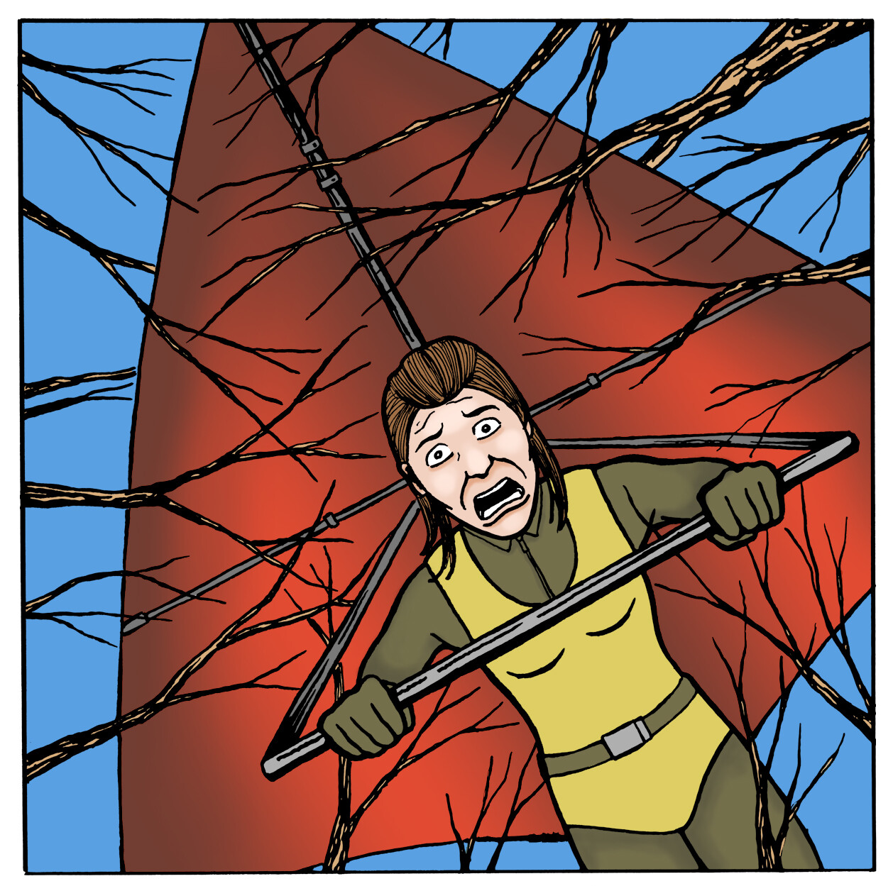 ArtStation - Hang Glider Tree Terror (for Shawangunk Journal)