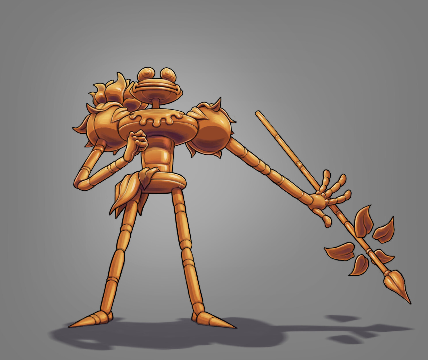 ArtStation - Frog Knight in golden armor