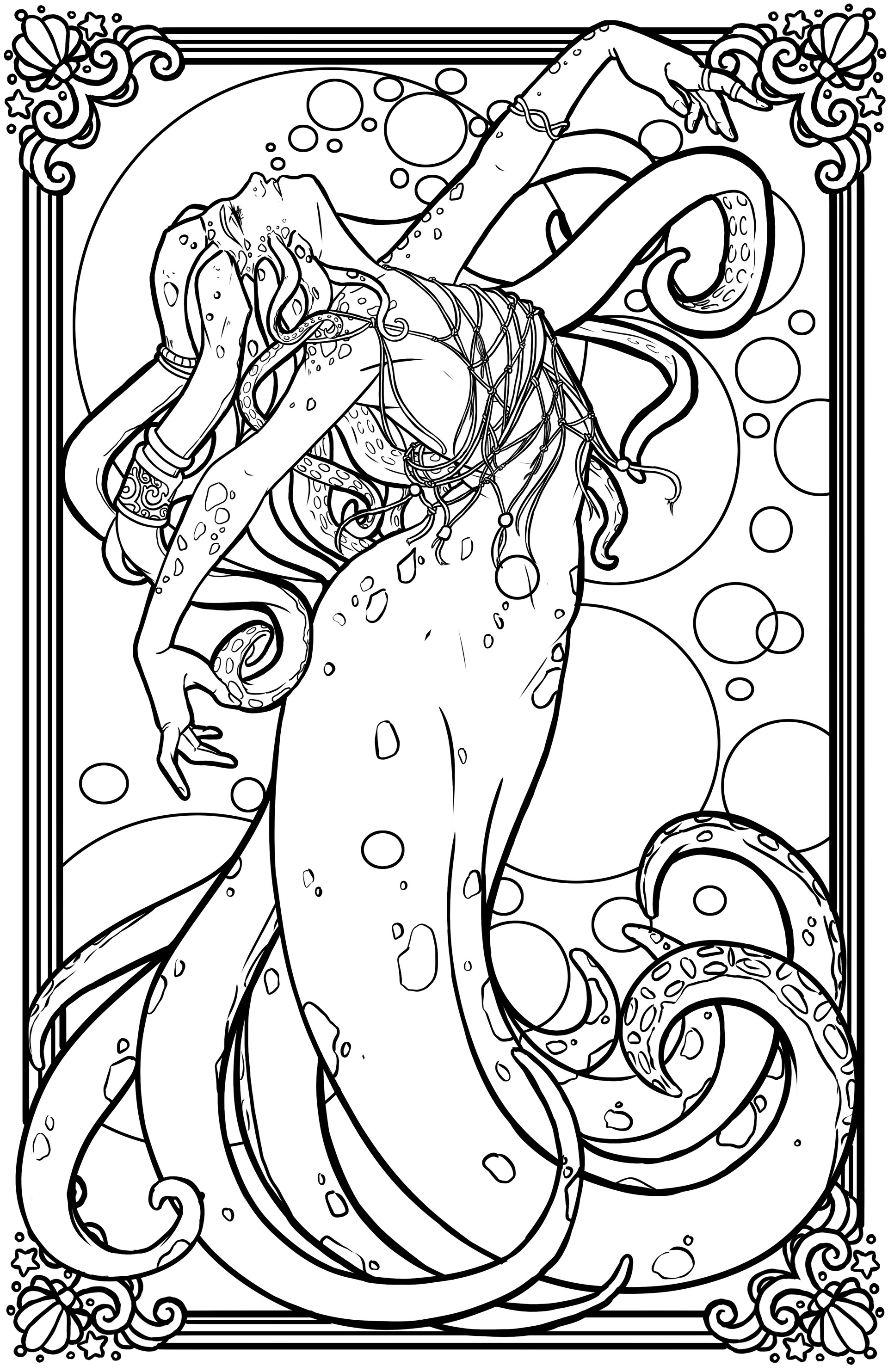 mermaid magic sasha coloring pages