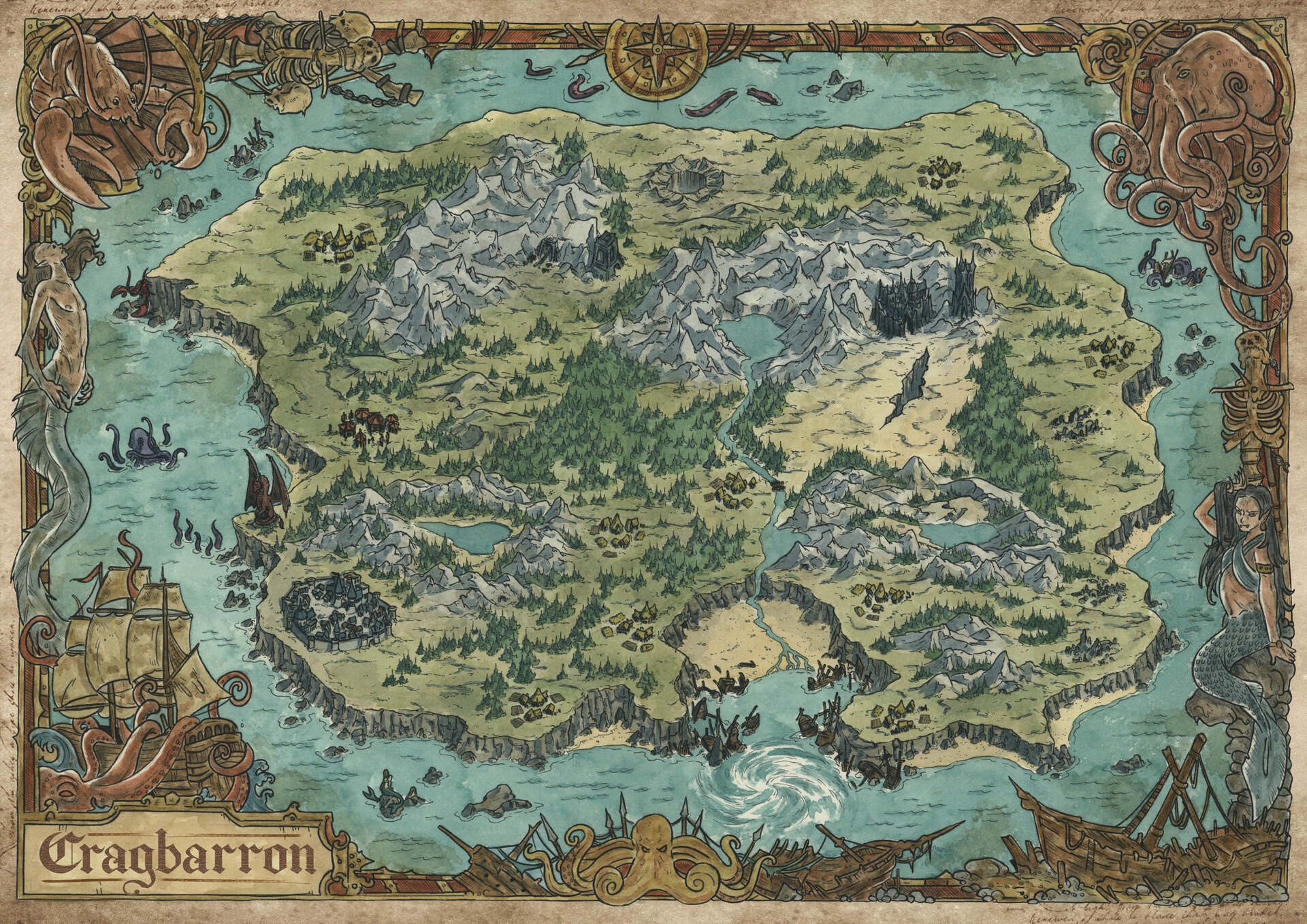 ArtStation - Last city and world map!