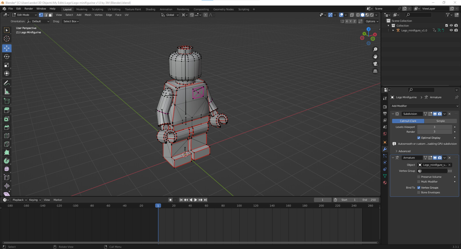 Malemort Model Maker - Lego minifigure made in Blender v1.0