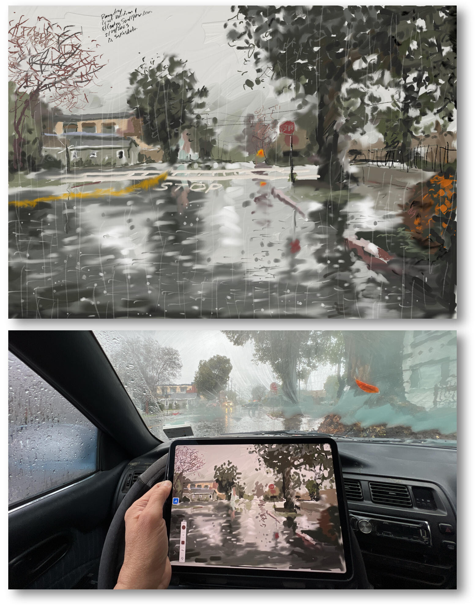 ArtStation - Rainy Day in South Pasadena