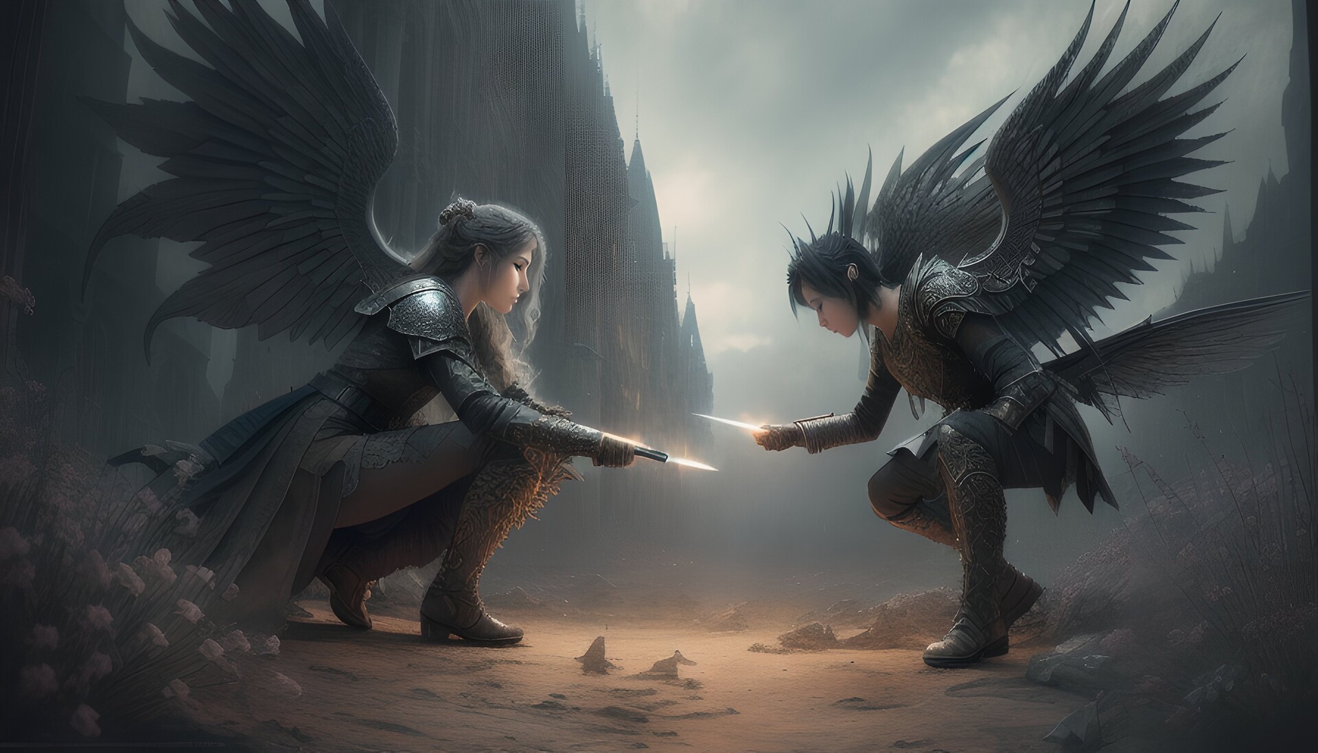 ArtStation - angel and demon