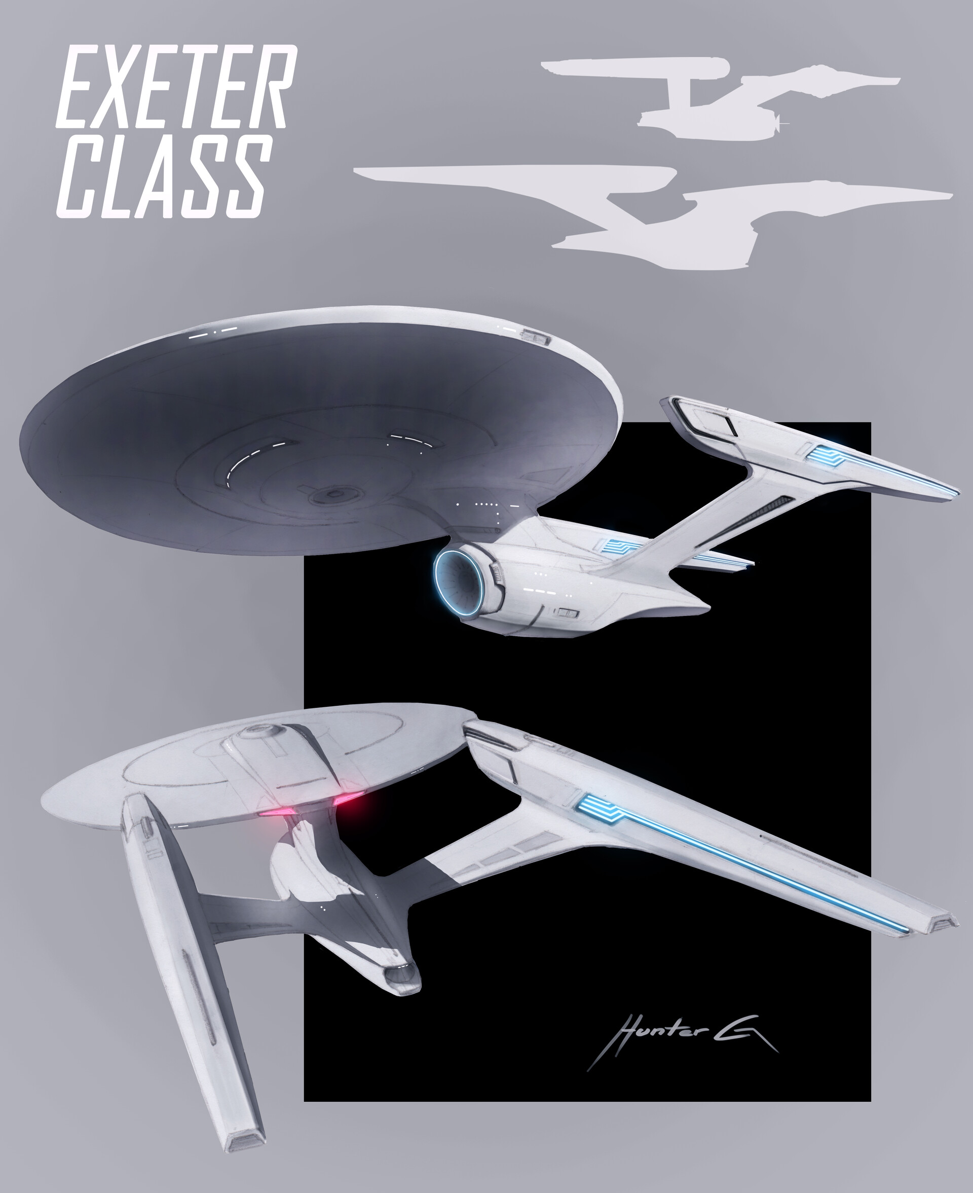 ArtStation - Exeter Class Concept (mid 25th century)