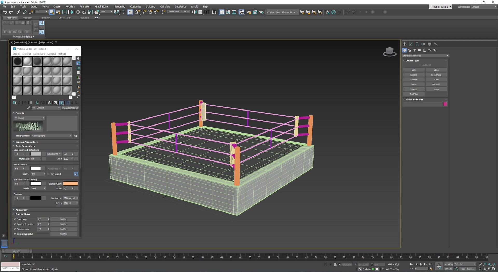 Benoit Bellard - Boxing room (Ongoing video game project)