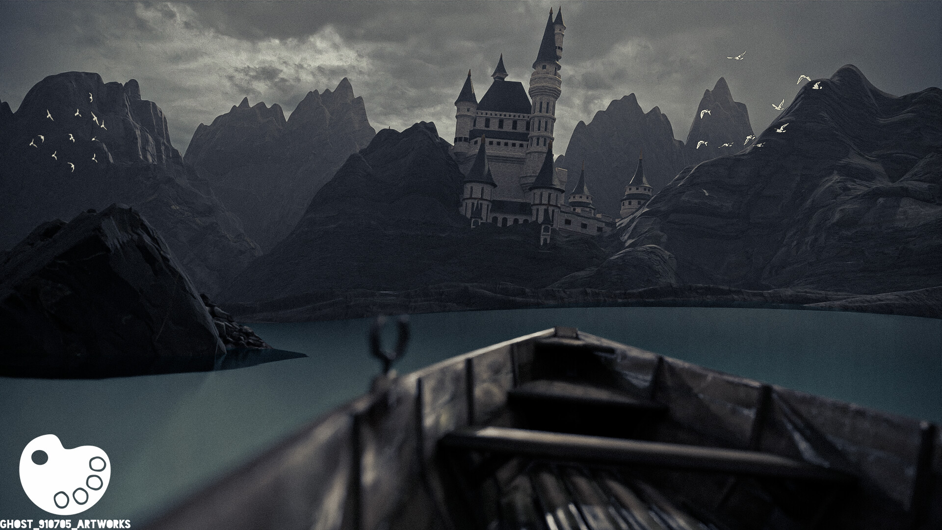 ArtStation - Boat in Fantasy Sea