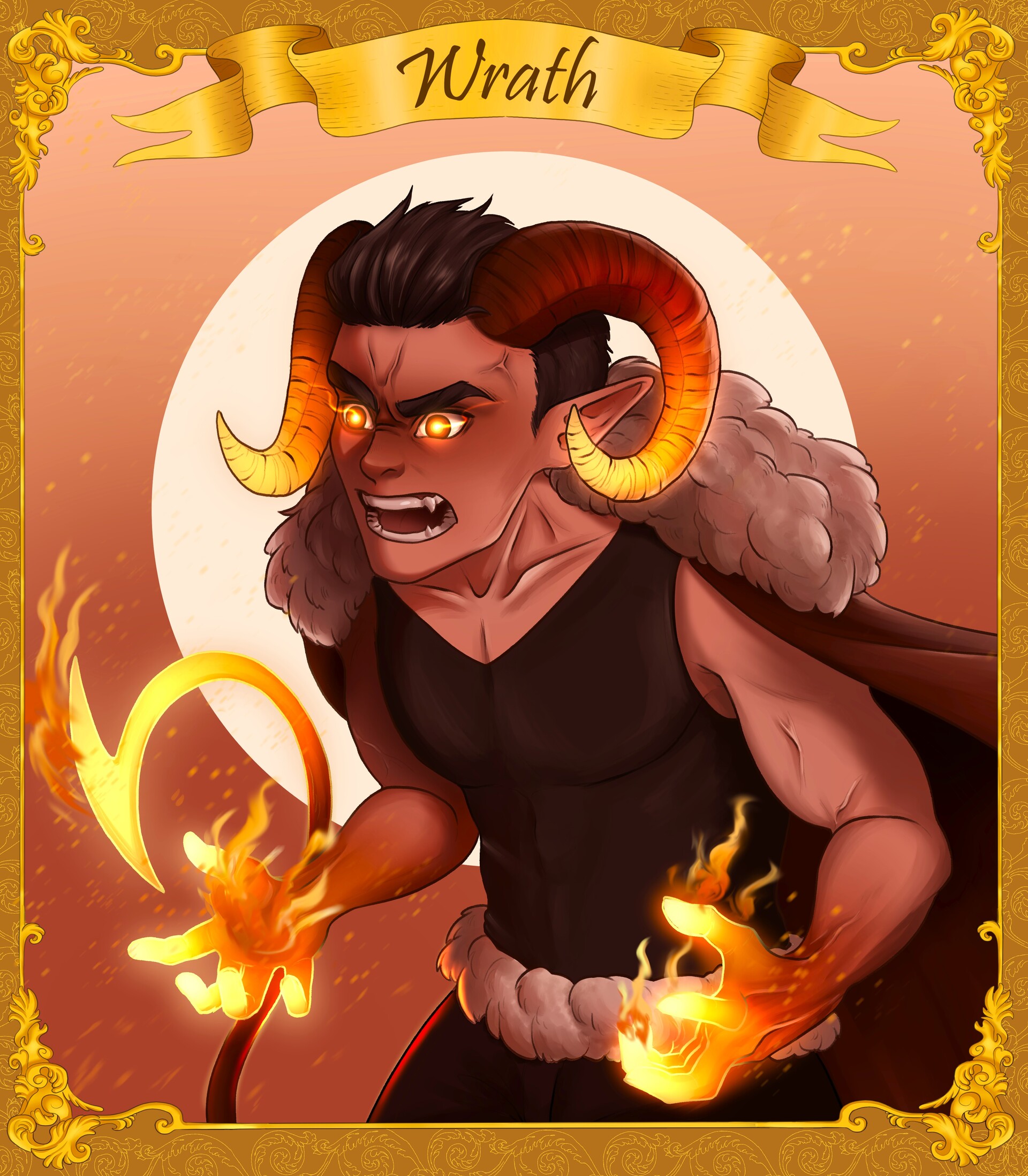 ArtStation - Seven Deadly Sins as demon princes (serie)