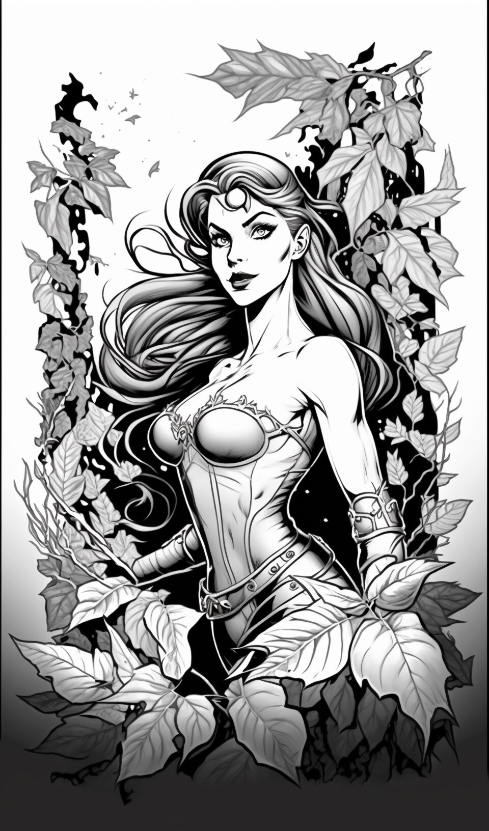 poison ivy coloring book