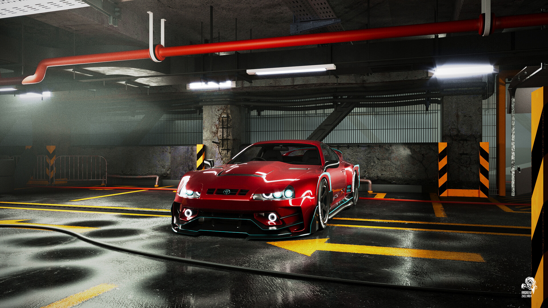 ArtStation - Toyota Supra mk4 wide body kit