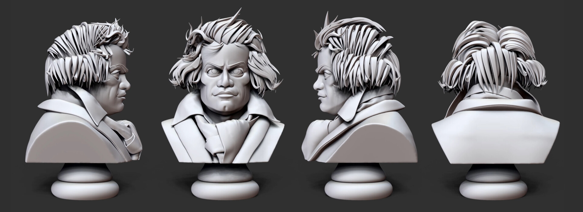 ArtStation - Stylized Beethoven Bust (ZBrush)