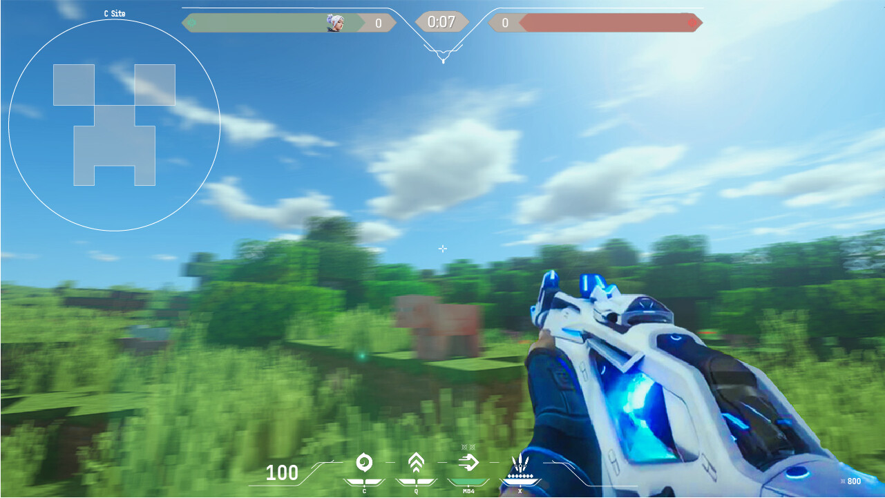 ArtStation - Valorant in Minecraft?