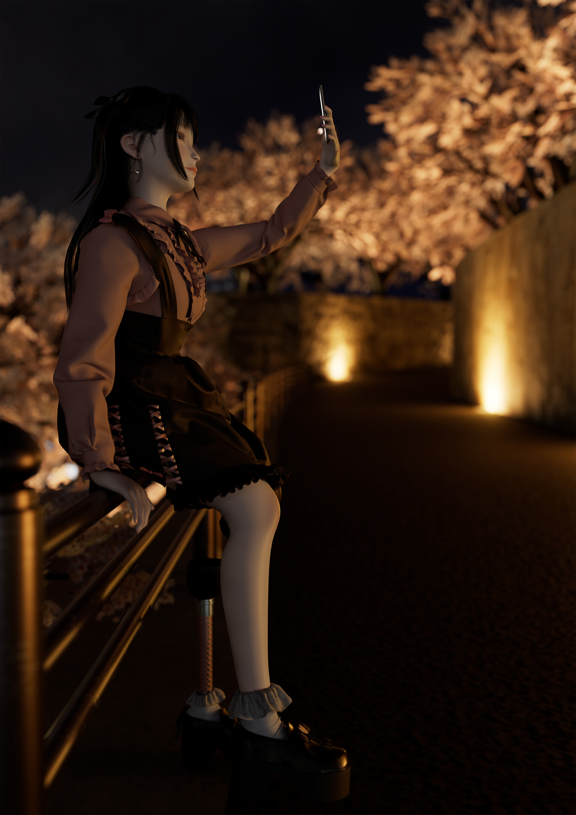 ArtStation - Night Sakura