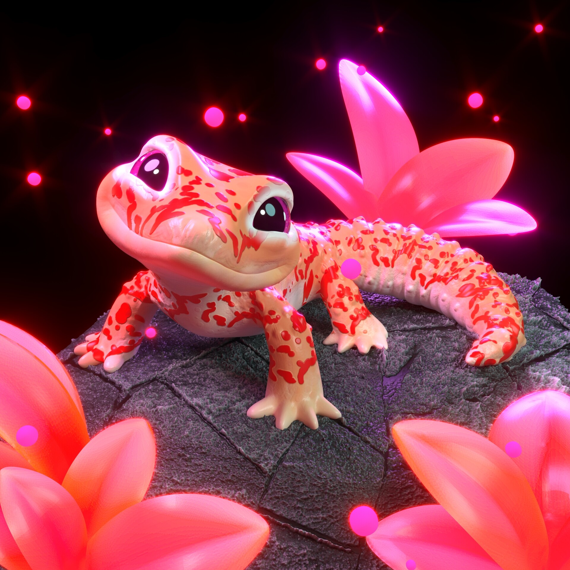 ArtStation - Cute Little Gecko